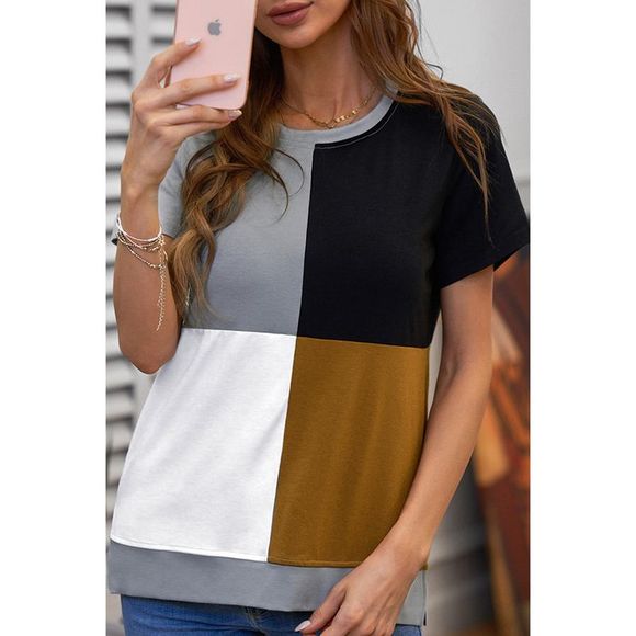 Azura Exchange | Tops | Azura Exchange Luxury Colorblock Tshirt With ...